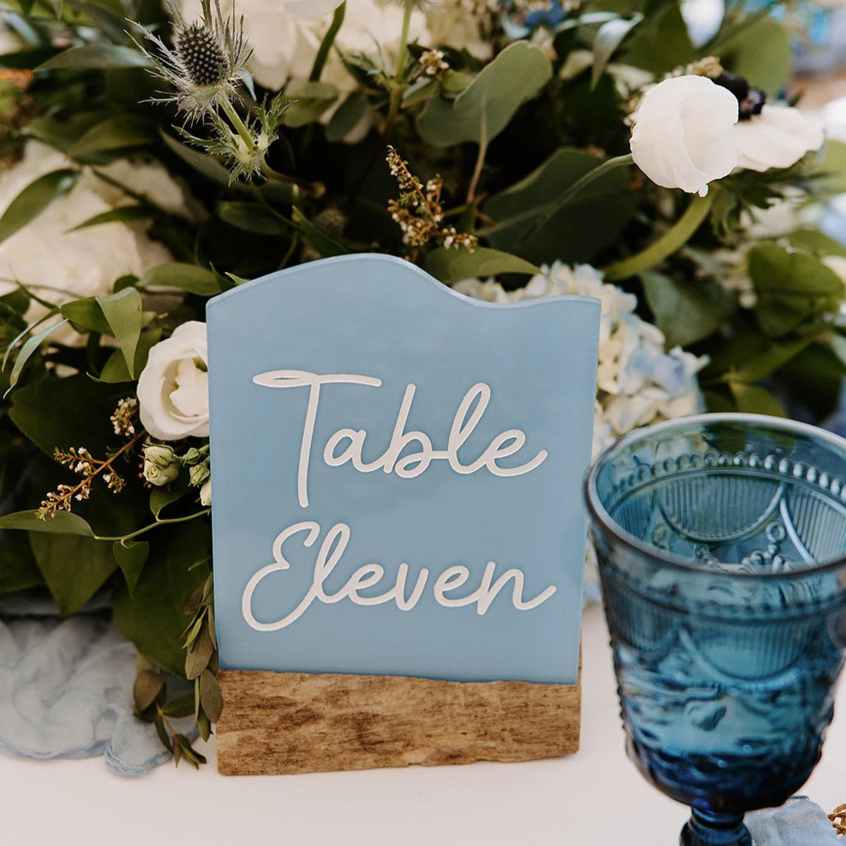 Sea Glass Table Numbers – Kate Slayton Lettering