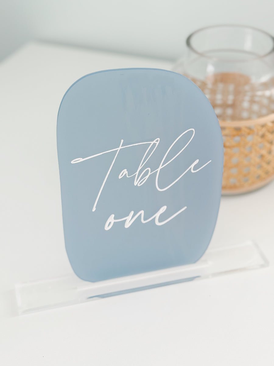 Sea Glass Table Numbers – Kate Slayton Lettering