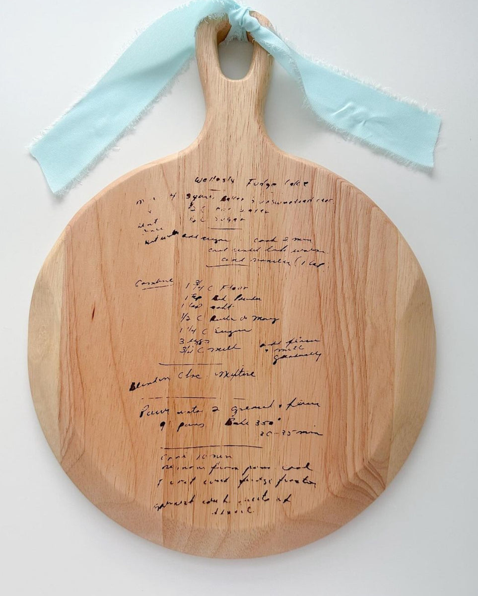 Engraved Handwritten Recipe Board – Kate Slayton Lettering